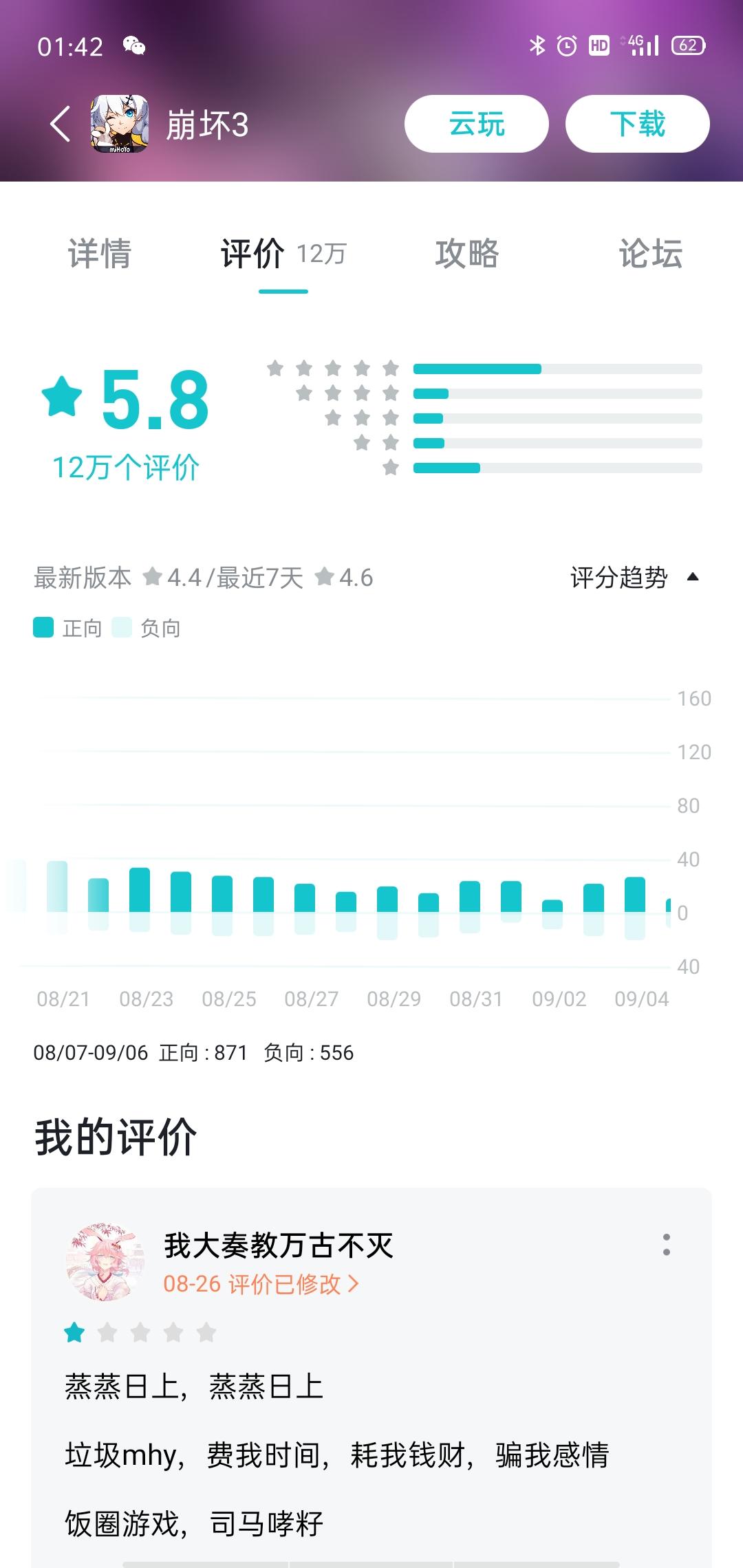 这tap评分有问题啊 - 崩坏3综合讨论 - TapTap 崩坏3论坛