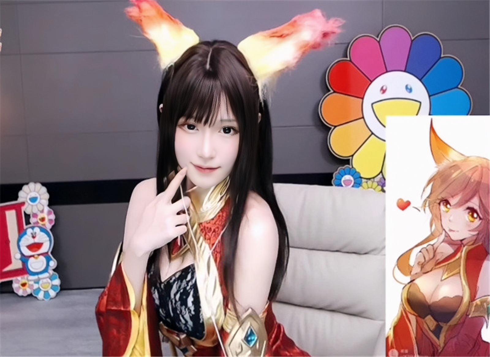 腐团儿COS妲己，红色丝袜配耳朵，比原型有韵味，和baby气质不同 - 王者荣耀综合讨论 - TapTap 王者荣耀论坛