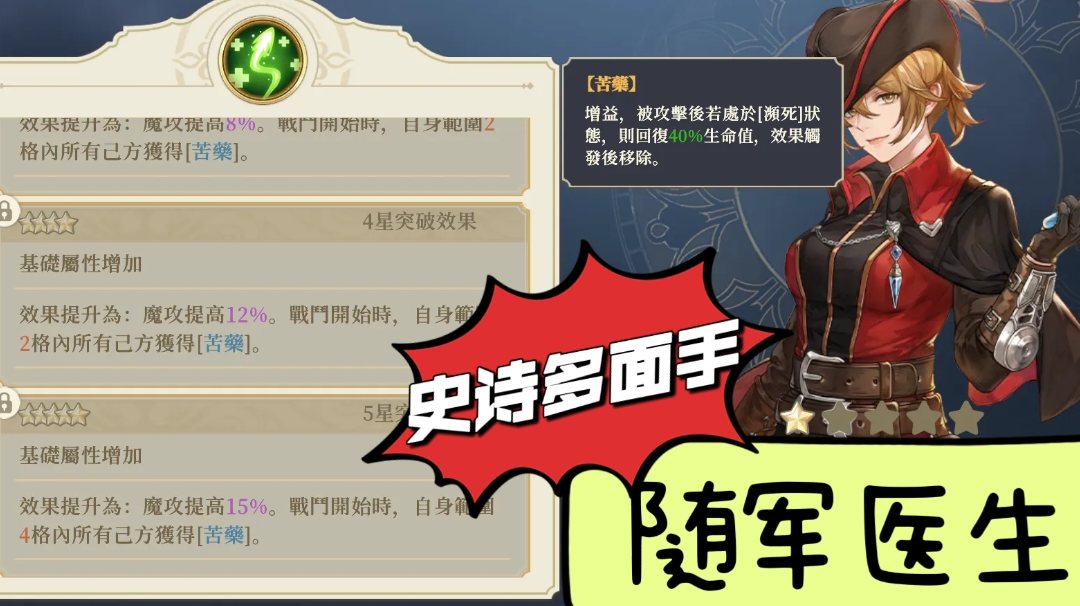【全新SR】多面手随行军医 - 铃兰之剑：为这和平的世界攻略 - TapTap 铃兰之剑：为这和平的世界论坛