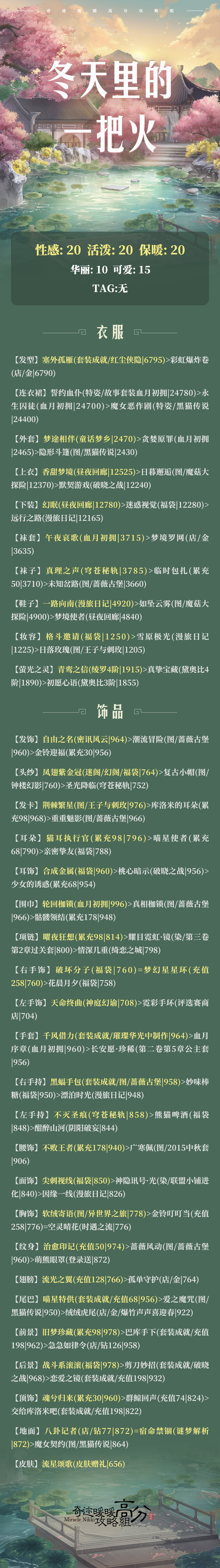 2024竞技场高分攻略 - 奇迹暖暖暖暖攻略 - TapTap 奇迹暖暖论坛