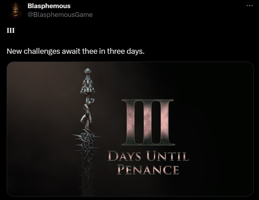 《神之亵渎3》要来 官推暗示三天后发布新消息 - 3DM游戏网的动态 - TapTap