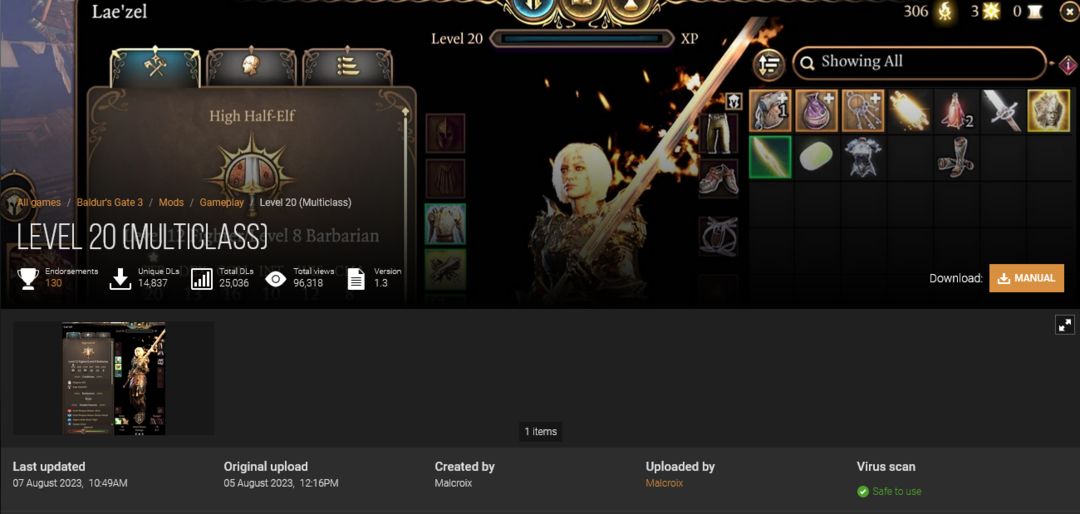 《博德之门3》等级上限解锁Mod发布 仍有限制 - 3DM游戏网的动态 - TapTap